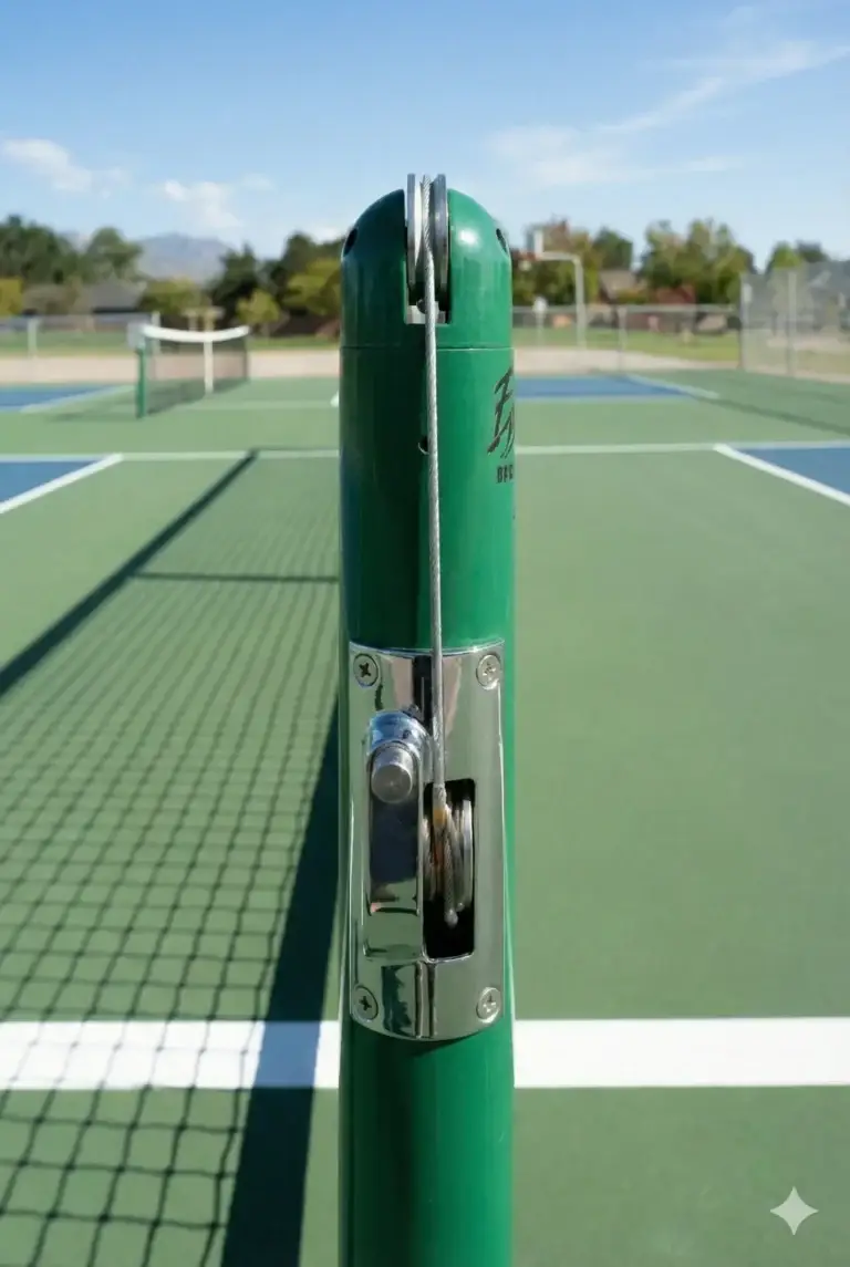 Pickleball Net Posts | Heavy-Duty Permanent Court Equipment
